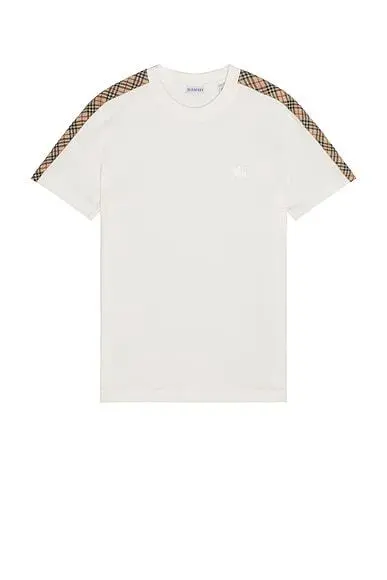 Burberry Check Tape T-shirt - Chalk