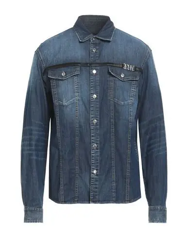 Dsquared2 Denim Shirt Size Cotton, Elastane, Ovine Leather