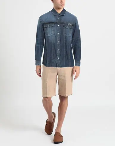 Dsquared2 Denim Shirt Size Cotton, Elastane, Ovine Leather