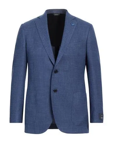 TOMBOLINI Blazer Size Virgin Wool, Silk, Linen - Navy