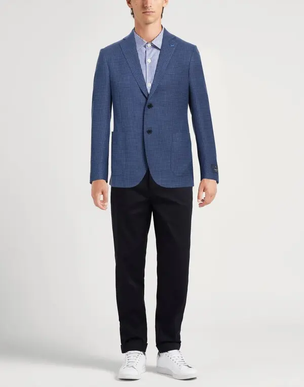 TOMBOLINI Blazer Size Virgin Wool, Silk, Linen