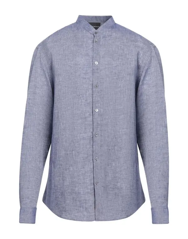 Emporio Armani Shirt Size Linen - Blue