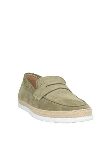 TOD'S Leather Penny Loafers - Green