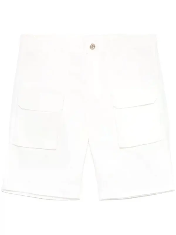 Eleventy Logo-button Cargo Shorts - White