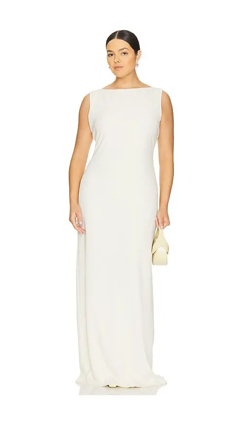 acton maxi dress in ivory l'academie Giselle 031425