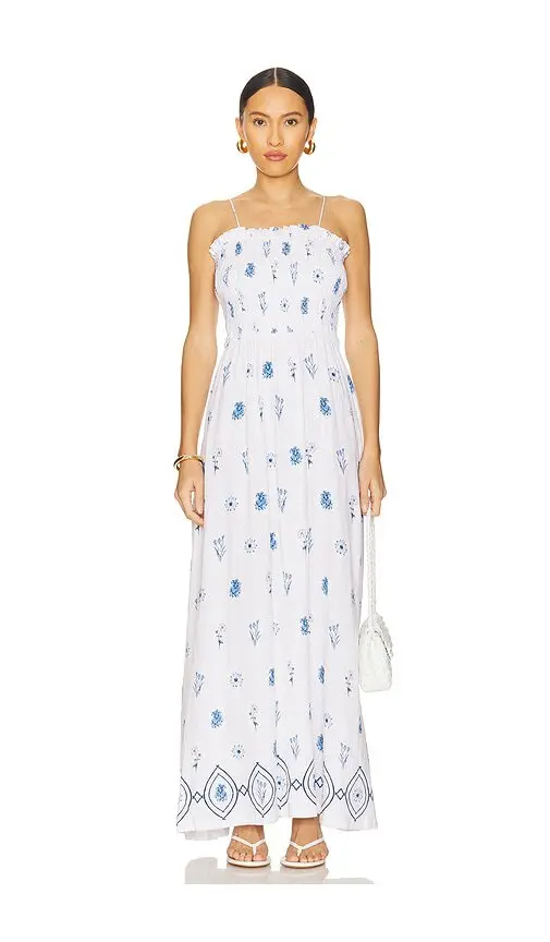Seafolly Shirred Maxi Dress - White