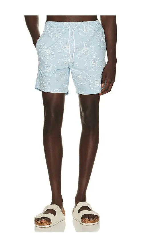 TRUNKS SURF & SWIM CO. Sano 6.5" Swim Short - Pale Blue