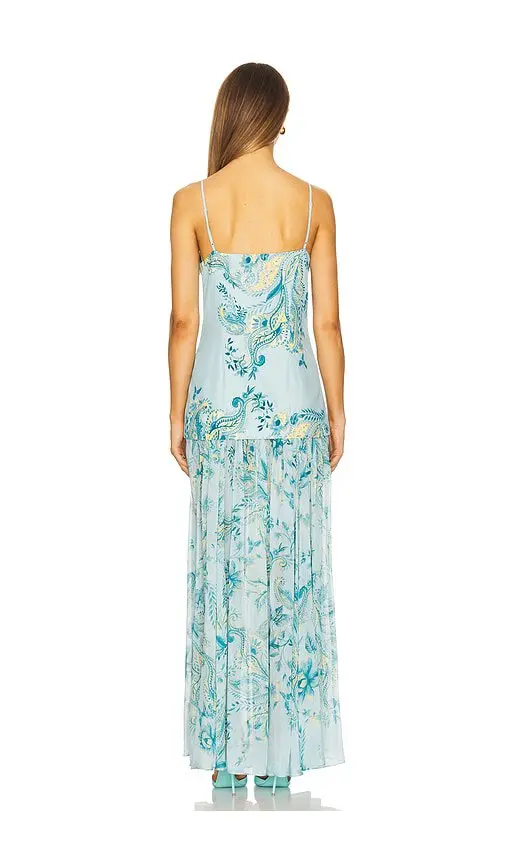 HEMANT AND NANDITA Maxi Dress in Baby Blue - size M