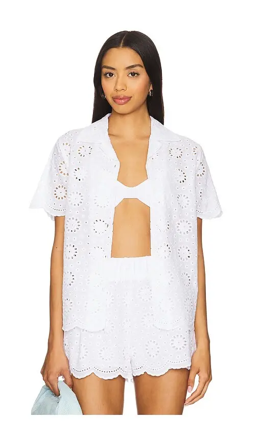 Beach Riot Lexie Top - White Magnolia Eyelet