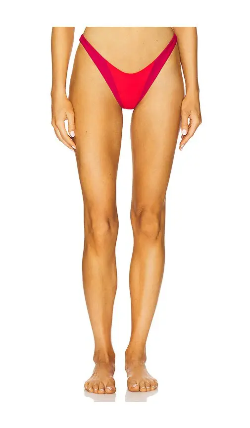 LOVEWAVE Kaimo Bikini Bottom - Berry Red & Vermilion