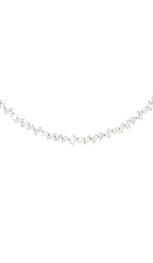 Shashi Pear Diamond Tennis Necklace