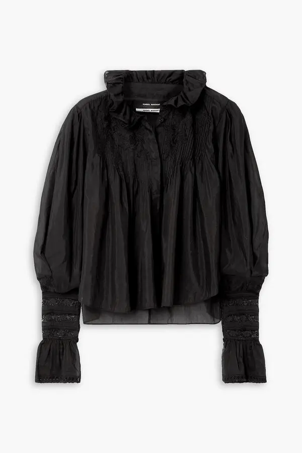 Isabel Marant Étoile Ginette Lace-trimmed Blouse
