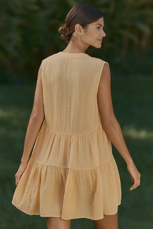 Celandine Kallie Flowy Tunic Sleeveless Dress In Orange - 49% Off |  Editorialist
