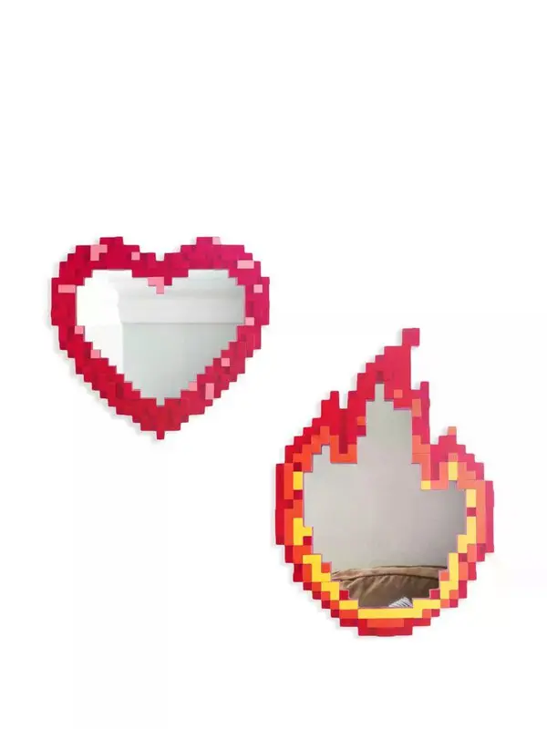 SELETTI Heart-shaped Pixelated Mirror