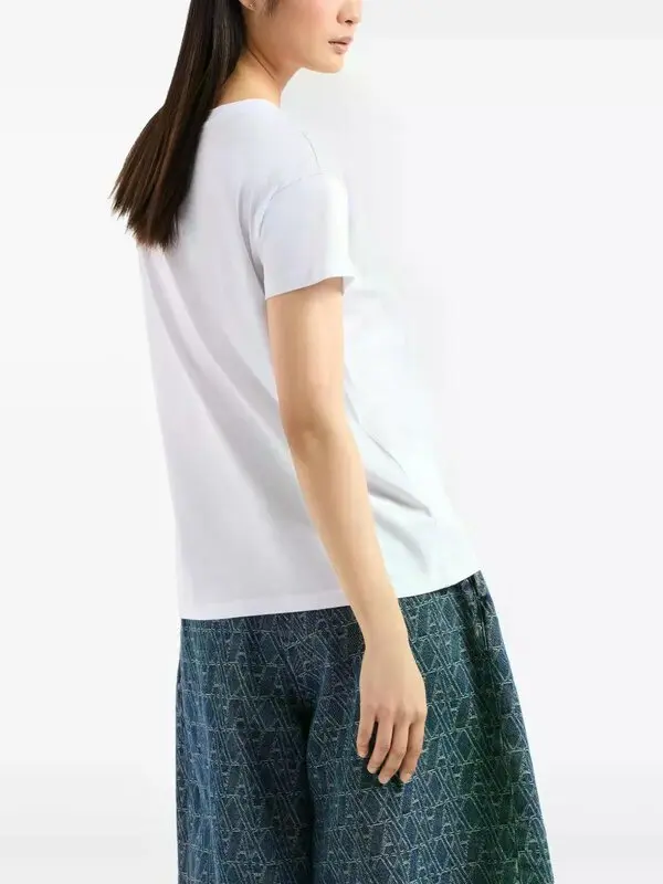 Armani Exchange Logo-embellished T-shirt - White