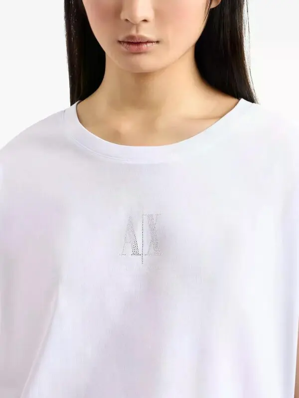 Armani Exchange Logo-embellished T-shirt - White