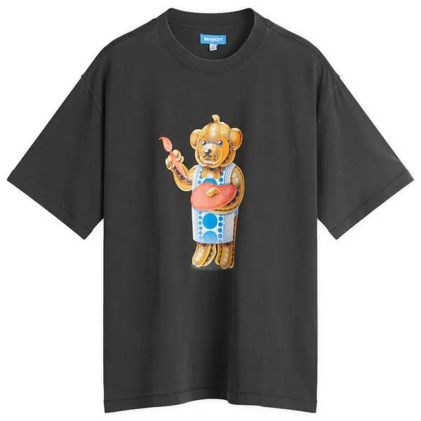 MARKET Infinity Bear T-shirt - Washed-black