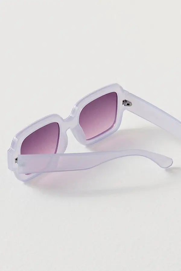 Free people Purple Rectangular Sunglasses Ryder Aviator Sunglasses | Free People main image 2