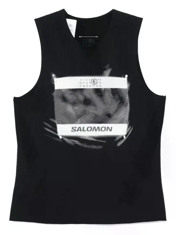 MM6 MAISON MARGIELA X SALOMON Numbers-motif Tank Top - Black