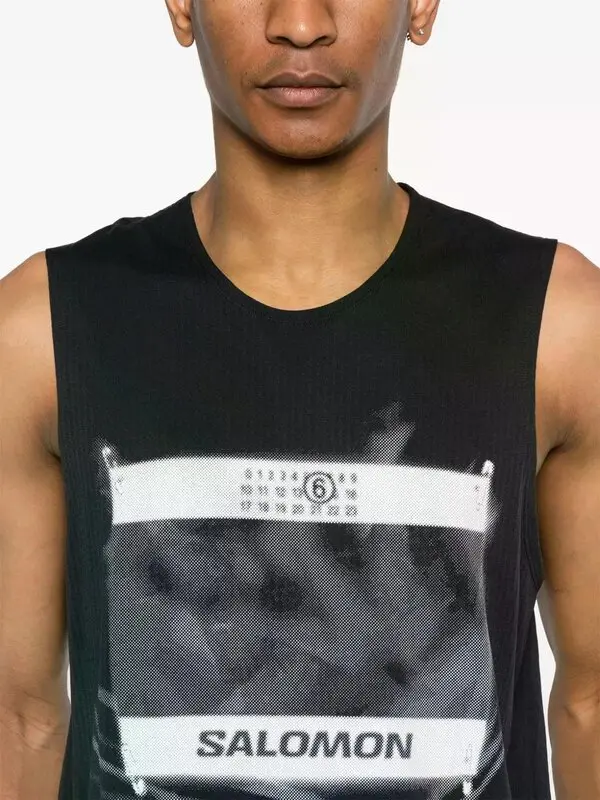 MM6 MAISON MARGIELA X SALOMON Numbers-motif Tank Top