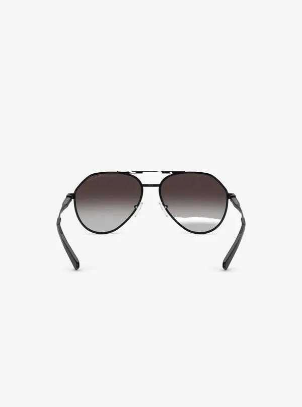 Michael Kors Brentwood Aviator Sunglasses - Black