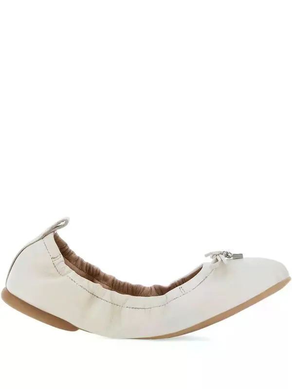 Hogan Leather Ballerina Shoes - White