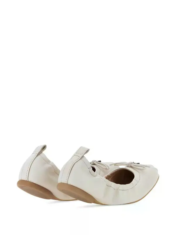 Hogan Leather Ballerina Shoes - White