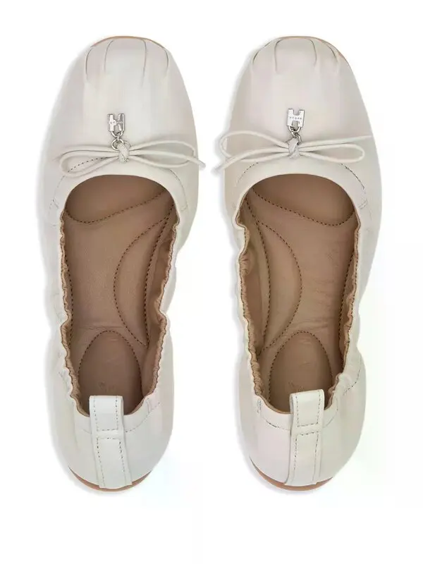 Hogan Leather Ballerina Shoes - White