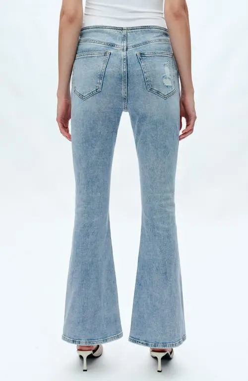 BAYEAS Bandless Flare Leg Jeans - Light Blue