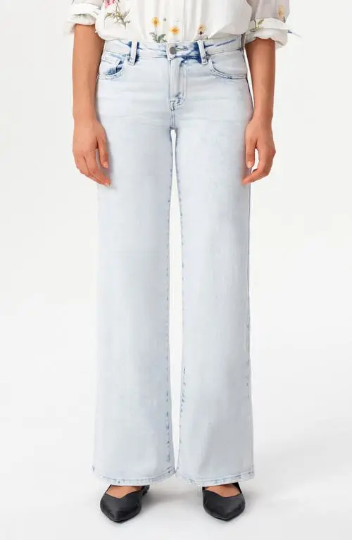 BAYEAS Mid-rise Wide Leg Jeans - Light Blue