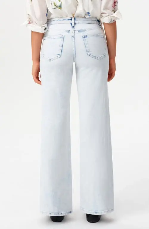 BAYEAS Mid-rise Wide Leg Jeans - Light Blue