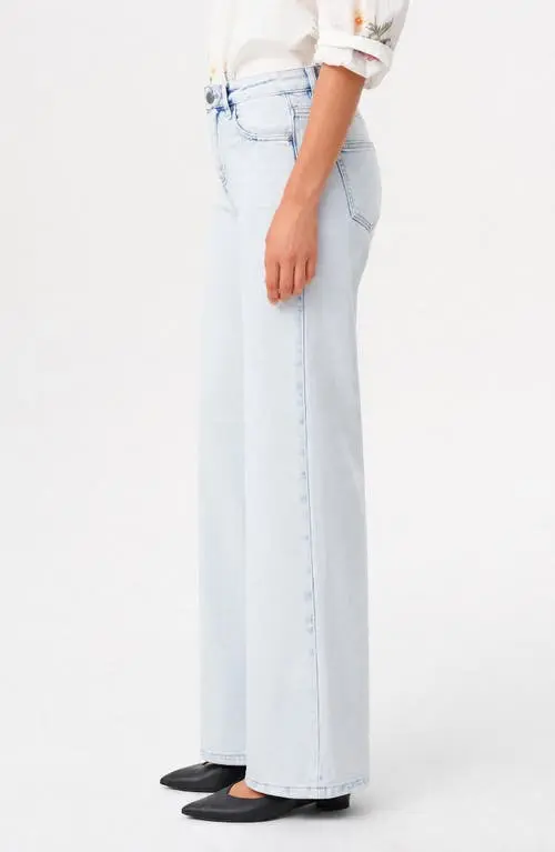 BAYEAS Mid-rise Wide Leg Jeans - Light Blue