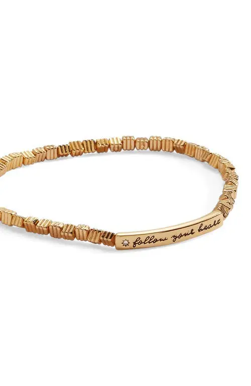 ALEX AND ANI Follow Your Heart Stretch Bracelet - Gold