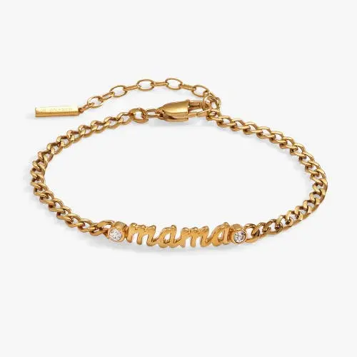 ALEX AND ANI Mama Curb Chain Bracelet - Gold