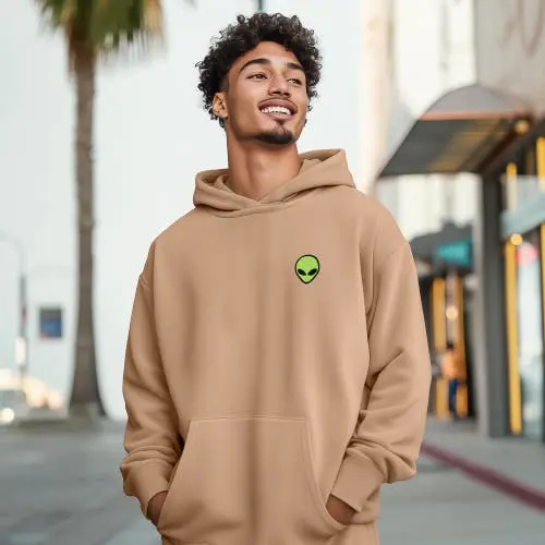 DALIX Relaxed Fit Midweight Hoodie - Camel