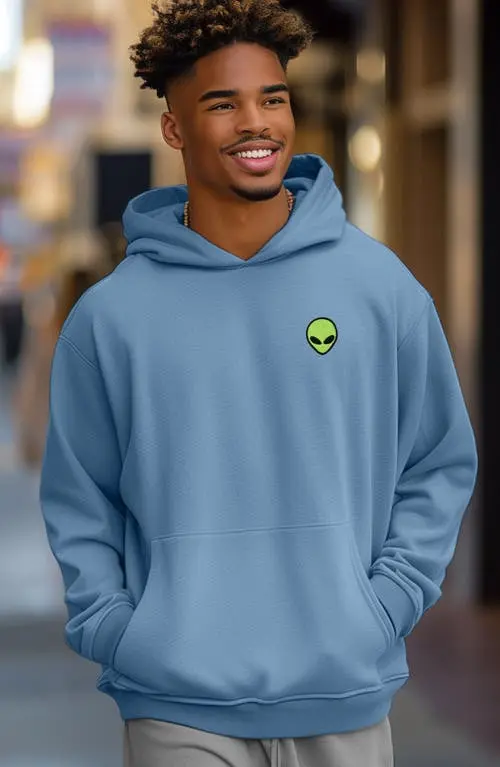 DALIX Relaxed Fit Midweight Hoodie - Pebble Blue