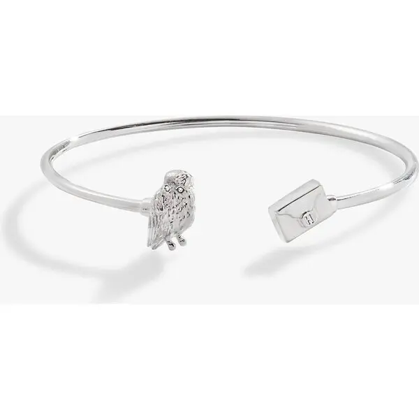 ALEX AND ANI Harry Potter Hedwig Letter Flex Cuff Bracelet - Silver