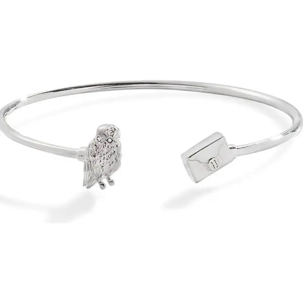 ALEX AND ANI Harry Potter Hedwig Letter Flex Cuff Bracelet - Silver