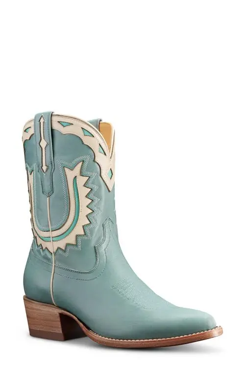 Tecovas The Jolene Western Boot - Seafoam/bone
