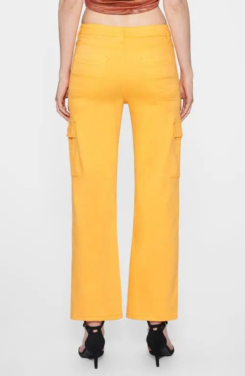 BAYEAS Angel High-waist Ankle Cargo Pants - Orange