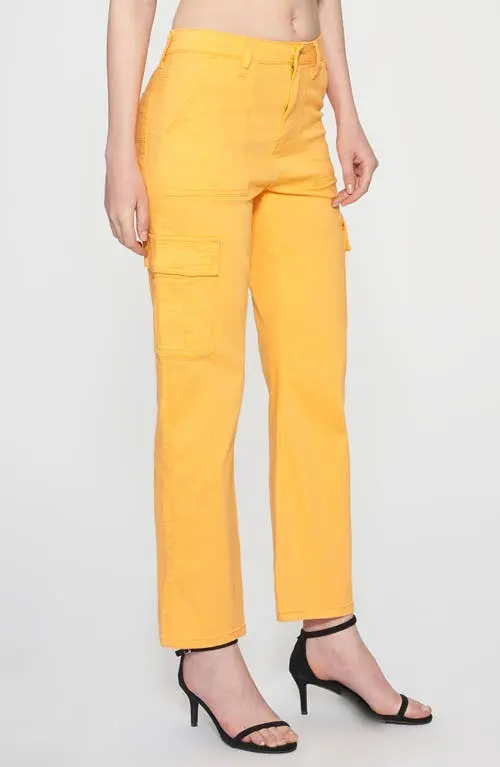 BAYEAS Angel High-waist Ankle Cargo Pants - Orange