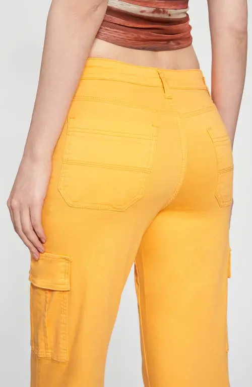 BAYEAS Angel High-waist Ankle Cargo Pants - Orange