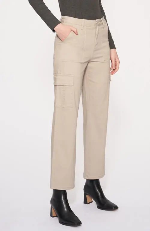 BAYEAS Angel High-waist Ankle Cargo Pants - Stone