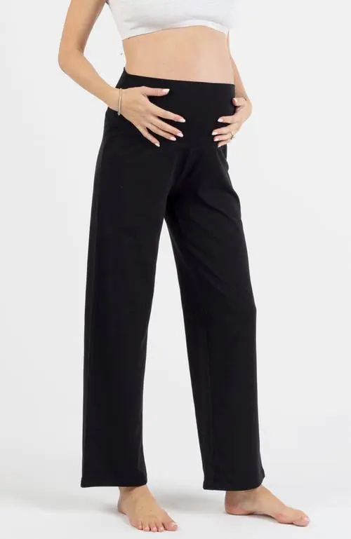 ANGEL MATERNITY Straight-cut Lounge Pants - Black