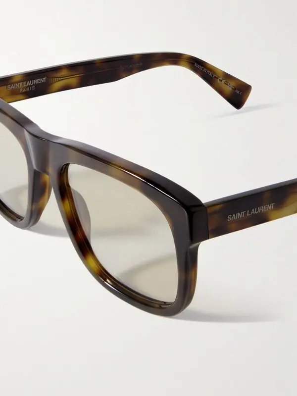 Saint Laurent Square-frame Sunglasses - Tortoiseshell