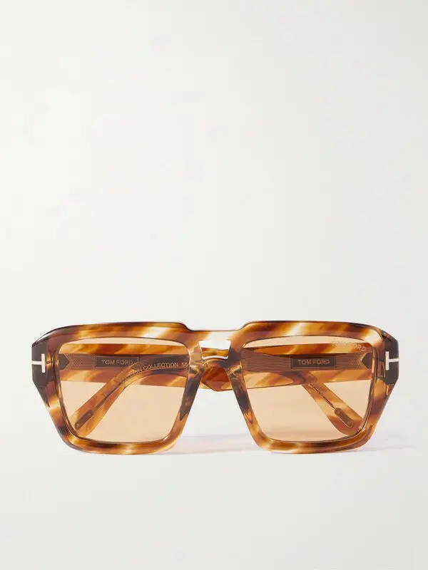 TOM FORD Icon Square-frame Sunglasses - Tortoiseshell