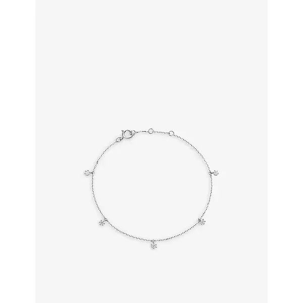 Astley Clarke 14ct And Diamond Station Bracelet - White Gold