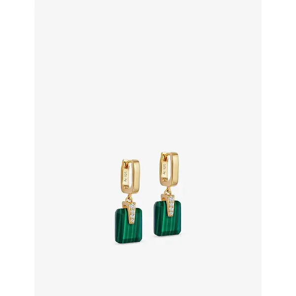 Astley Clarke Deco Drop Huggie Earrings - Gold