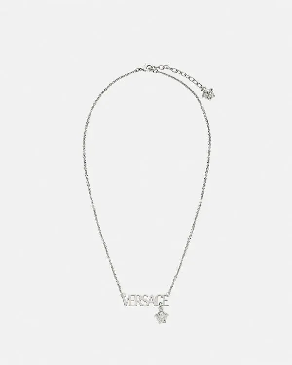 Versace Logo Necklace - Silver