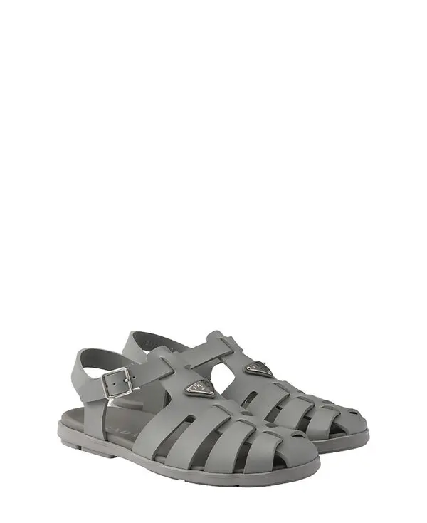 Prada Rubber Fisherman Sandals - Steel Grey